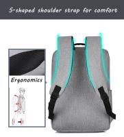 China Custom USB Charging Waterproof Laptop Backpack 15.6 Inch Business Travel Bag Polyester for sale