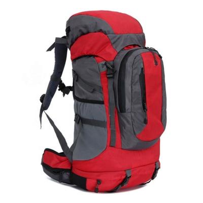 China 75L Waterproof Internal Frame Hiking Backpack Ultra Lightweight Camping Travel Backpack for sale
