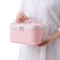 China Portable PU Hanging Cosmetic Bag 22x14x12cm Waterproof Toiletry Bag for Travel for sale
