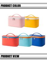 China Portable PU Hanging Cosmetic Bag 22x14x12cm Waterproof Toiletry Bag for Travel for sale