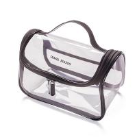 China TPU Transparent Makeup Pouch Set 2 Pack 22x15x14cm 20x17x14.5cm Clear Cosmetic Bag for sale