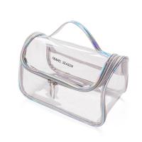 China TPU Transparent Makeup Pouch Set 2 Pack 22x15x14cm 20x17x14.5cm Clear Cosmetic Bag for sale