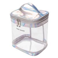 China TPU Transparent Makeup Pouch Set 2 Pack 22x15x14cm 20x17x14.5cm Clear Cosmetic Bag for sale