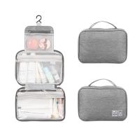 China Hanging Toiletry Bag Organizer 25x16.5cm Waterproof Travel Cosmetic Case with Hook for sale