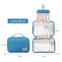 China Hanging Toiletry Bag Organizer 25x16.5cm Waterproof Travel Cosmetic Case with Hook for sale