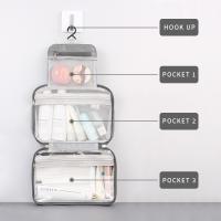 China Hanging Toiletry Bag Organizer 25x16.5cm Waterproof Travel Cosmetic Case with Hook for sale