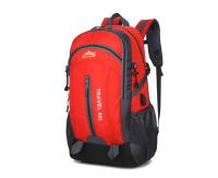 China Orange 40L Waterproof Backpack 55cm Camping Travel Backpack With USB Charge Hole for sale