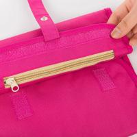 China Foldable Travel Toiletry Cosmetic Bag Storage Makeup Bag Organizer Polyester for sale