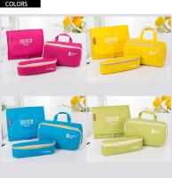China Foldable Travel Toiletry Cosmetic Bag Storage Makeup Bag Organizer Polyester for sale