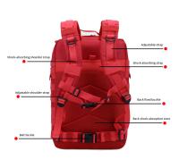 China Red Polyester Tactical Travel Laptop Backpack  45L  Outdoor Military Backpack for sale