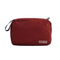 China Red Hanging Travel Makeup Bag Toiletry Cosmetic Organizer Portable 300D Waterproof for sale