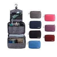 China Red Hanging Travel Makeup Bag Toiletry Cosmetic Organizer Portable 300D Waterproof for sale