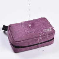 China Red Hanging Travel Makeup Bag Toiletry Cosmetic Organizer Portable 300D Waterproof for sale