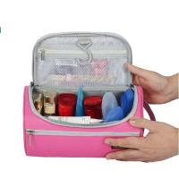 China Waterproof Hanging Toiletry Bag 25x15x14cm Round Barrel Shape Travel Makeup Organizer for sale