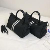 China Black Nylon Sports Duffle Bag 30L with Shoe Compartment for Men Women for sale