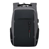 China Black 17 Inch Business Laptop Backpack  Waterproof Computer Bag With USB for sale