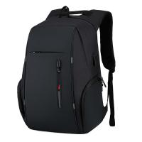 China Black 17 Inch Business Laptop Backpack  Waterproof Computer Bag With USB for sale