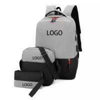 China BSCI 3 in 1 Anti Theft Business Backpack Set with USB Charger Port 15.6 Inch Laptop for sale