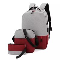 China BSCI 3 in 1 Anti Theft Business Backpack Set with USB Charger Port 15.6 Inch Laptop for sale