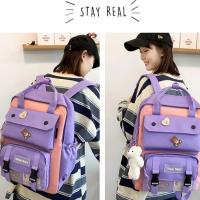 China Canvas 4 in 1 Backpack Set School Bag for Girls Boys Large Capacity Waterproof for sale