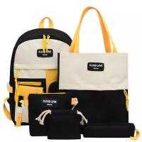 China Canvas Backpack School Bag Set Waterproof Large Capacity Travel Backpack for Teenagers for sale