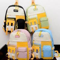 China Canvas Backpack School Bag Set Waterproof Large Capacity Travel Backpack for Teenagers for sale