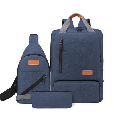 China Three Piece Oxford Waterproof Backpack Men Women Backpack Set for sale