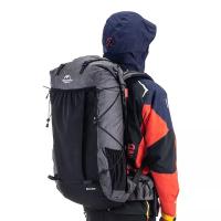 China Black ODM Waterproof Hiking Backpack 65 Litre Mountain Climbing Backpack Outdoor for sale