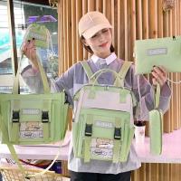 China Green Backpack Sets Laptop Students Durable Book Bag Girls for sale
