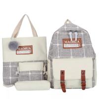 China Women Travel Backpack Sets 4pc Sturdy Laptop Backpack Teens Canvas for sale