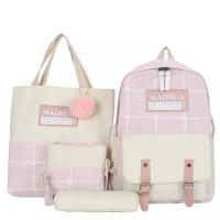 China Women Travel Backpack Sets 4pc Sturdy Laptop Backpack Teens Canvas for sale