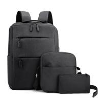 China ODM Polyester Waterproof Laptop Backpack 46x30x12cm Navy Blue Business Travel Bag for sale