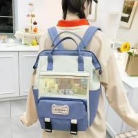 China Canvas School Backpack Set 24cm Large Capacity Kids Teens Cute Cartoon Bag for sale