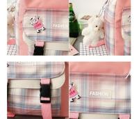 China Canvas Waterproof Women Backpack Set Large Capacity 3 Piece School Bag for Girls Students for sale