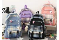 China Canvas Waterproof Women Backpack Set Large Capacity 3 Piece School Bag for Girls Students for sale