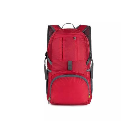 China Red BSCI Foldable Hiking Backpack 35L Mountain Equipment Rucksack Waterproof for sale