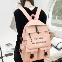 China Canvas Travel Laptop Backpack School Bag Set with Pencil Case for Girls 5 Years Up for sale
