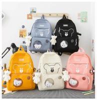 China Canvas Travel Backpack Set for Girls Laptop School Bag Large Capacity 5 Year Up for sale