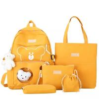 China Canvas Travel Backpack Set for Girls Laptop School Bag Large Capacity 5 Year Up for sale