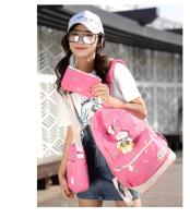China Canvas School Backpack Set for Girls Women Durable Travel Laptop Bag 7 Colors Wholesale for sale