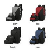 China Oxford Computer Backpack Sets 3 In 1 Unisex Laptop Backpack Set for sale
