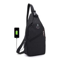 China Multipurpose Crossbody Sling Bag with USB Charging Port Oxford Fabric 17x9x33cm for sale