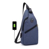 China Multipurpose Crossbody Sling Bag with USB Charging Port Oxford Fabric 17x9x33cm for sale