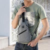 China Multipurpose Crossbody Sling Bag with USB Charging Port Oxford Fabric 17x9x33cm for sale