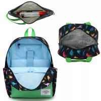 China Kids Backpack Lunch Bag Set Dinosaur School Bags 3-12 Years Large Capacity Waterproof Nylon Oxford for sale