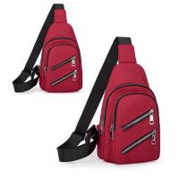 China 9.7 Inch Multi Pocket Crossbody Sling Bag Oxford Cloth Shoulder Bag 30x18x6cm for sale