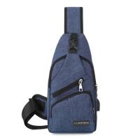 China Canvas Waterproof Sling Bag 16x33x7cm Large Capacity Crossbody Shoulder Pack for sale