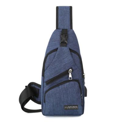 China Canvas Waterproof Sling Bag 16x33x7cm Large Capacity Crossbody Shoulder Pack for sale