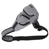 China Canvas Waterproof Sling Bag 16x33x7cm Large Capacity Crossbody Shoulder Pack for sale