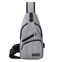 China Canvas Waterproof Sling Bag 16x33x7cm Large Capacity Crossbody Shoulder Pack for sale
